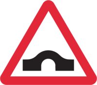 Hump bridge sign - UK Road Sign