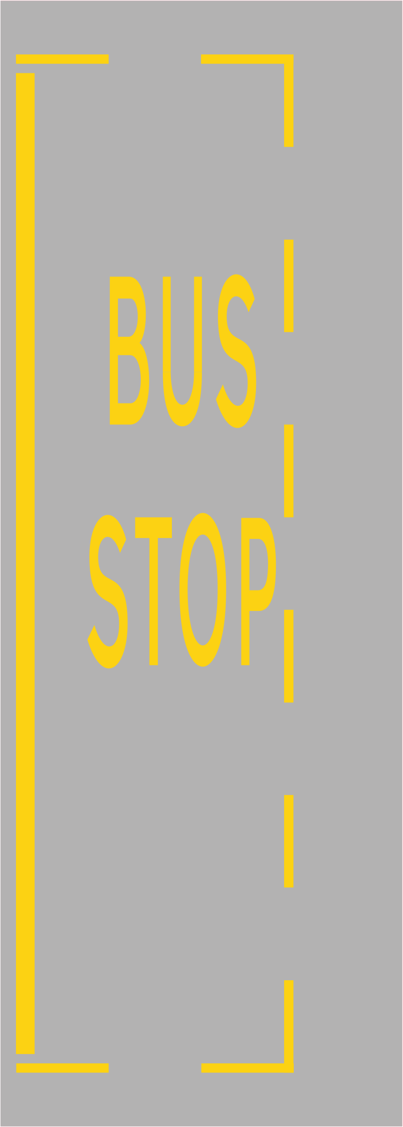Bus stop road marking road marking - UK Road Marking