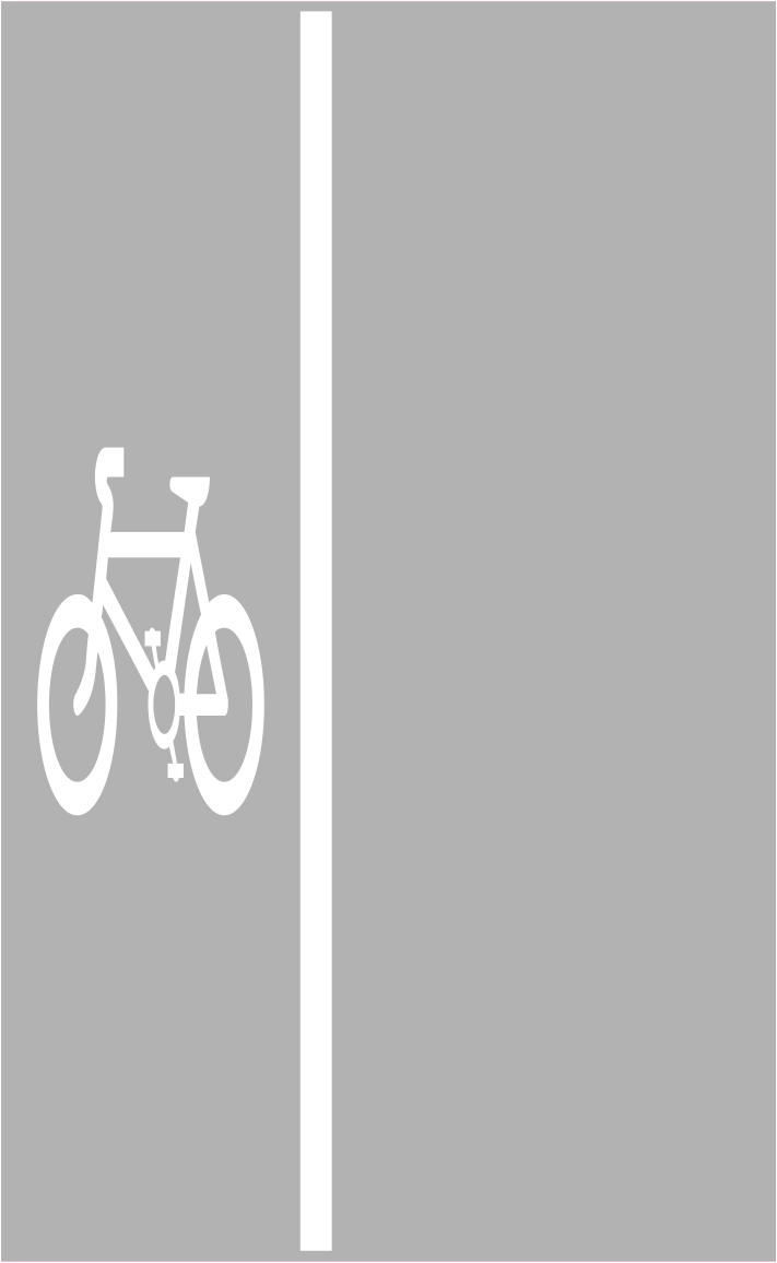 Road markings for a mandatory pedal cycle lane road marking - UK Road ...