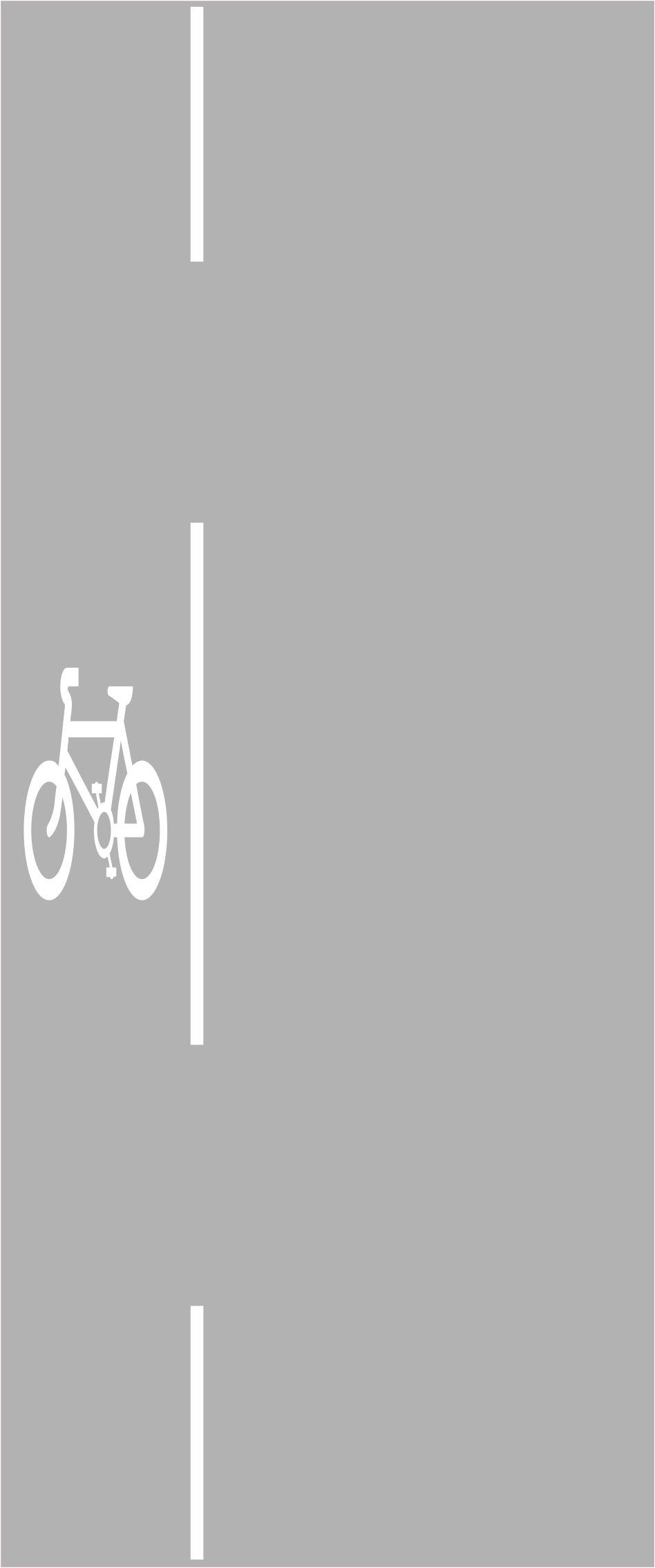 Road markings for an advisory pedal cycle lane road marking - UK Road ...