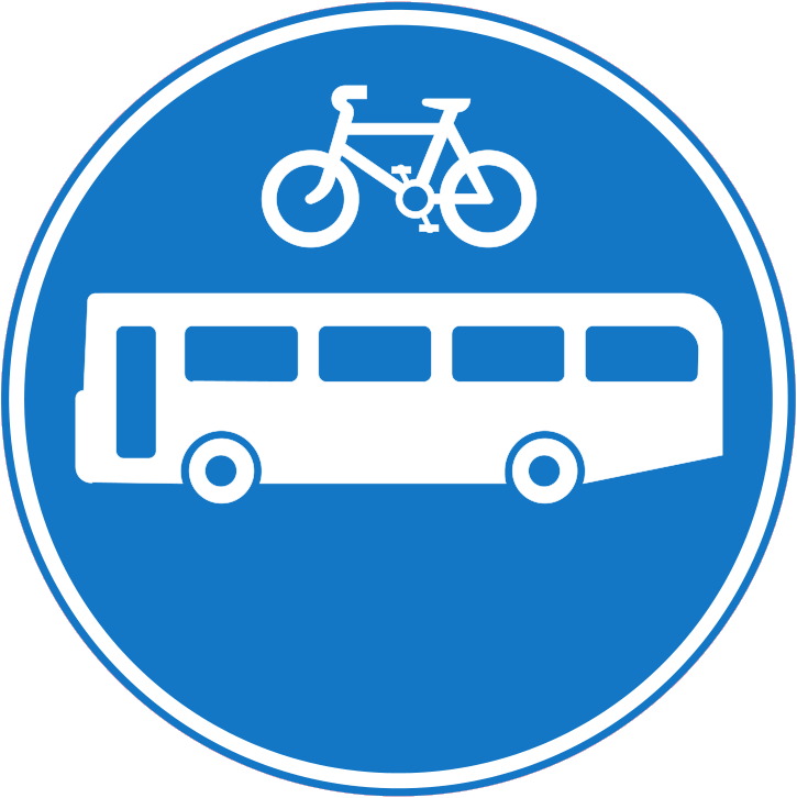 Route for buses and pedal cycles only sign - UK Road Sign