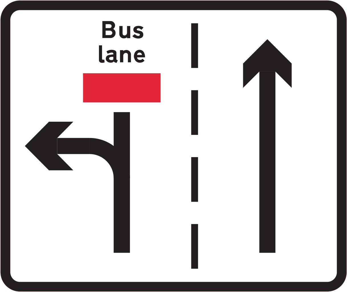 Other traffic may use the left-hand lane for turning left only sign ...
