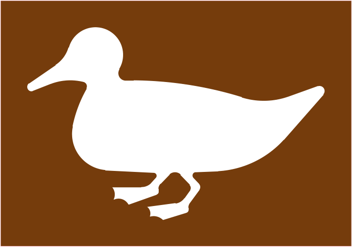 Nature reserve attraction symbol sign - UK Road Sign