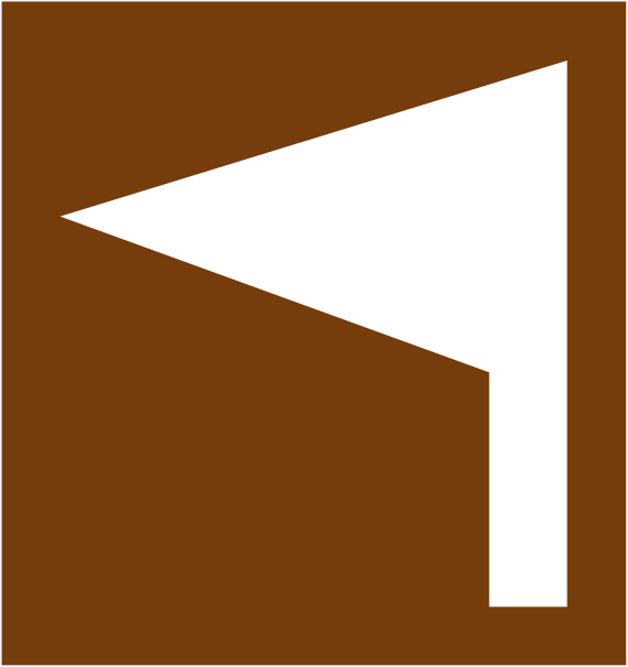 Golf course symbol sign - UK Road Sign