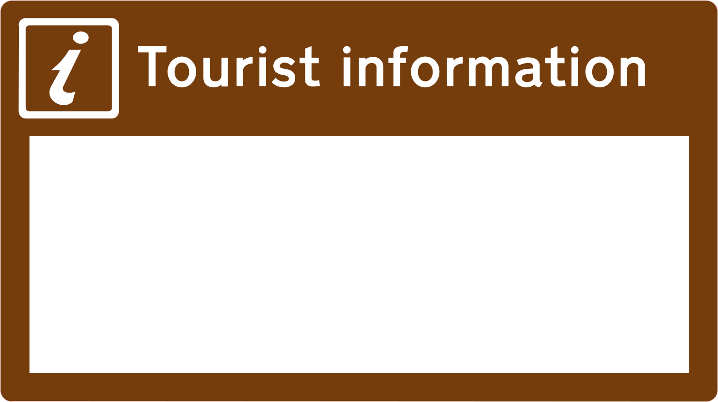 Tourist information board sign - UK Road Sign