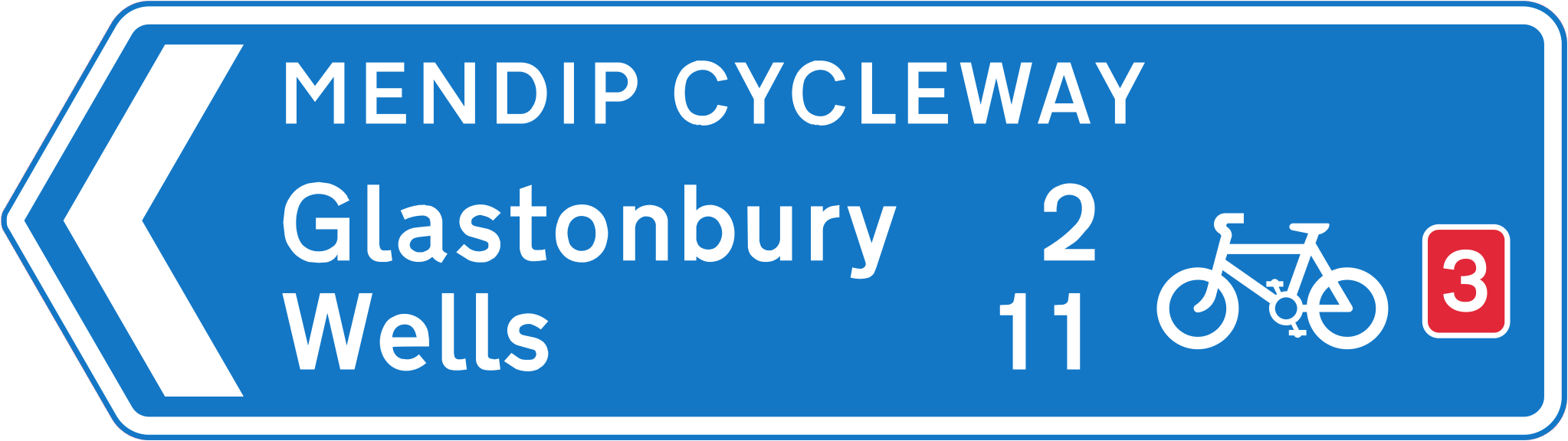 Direction and distances to destinations along a named cycle route ...