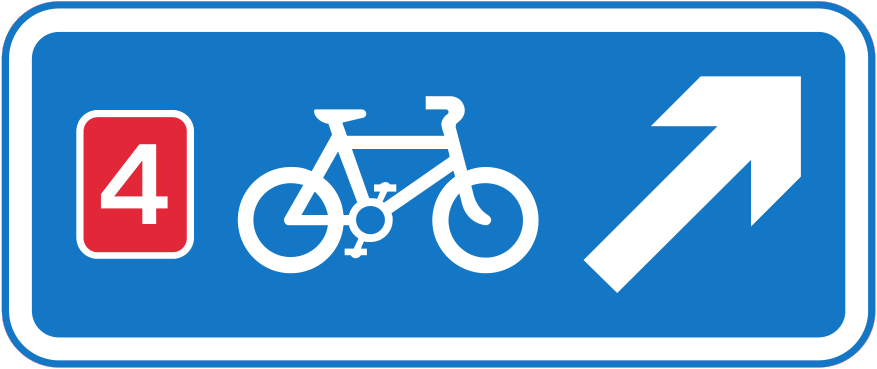 Direction of a national cycle route sign - UK Road Sign