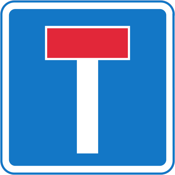 No through road for vehicular traffic sign - UK Road Sign