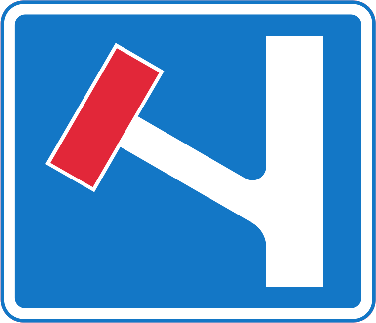 No through road for vehicular traffic in the direction indicated from ...