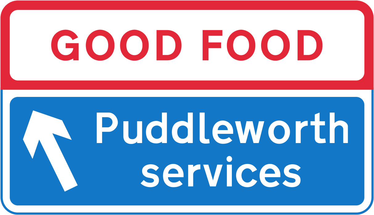 Service area has direct access from the motorway sign - UK Road Sign