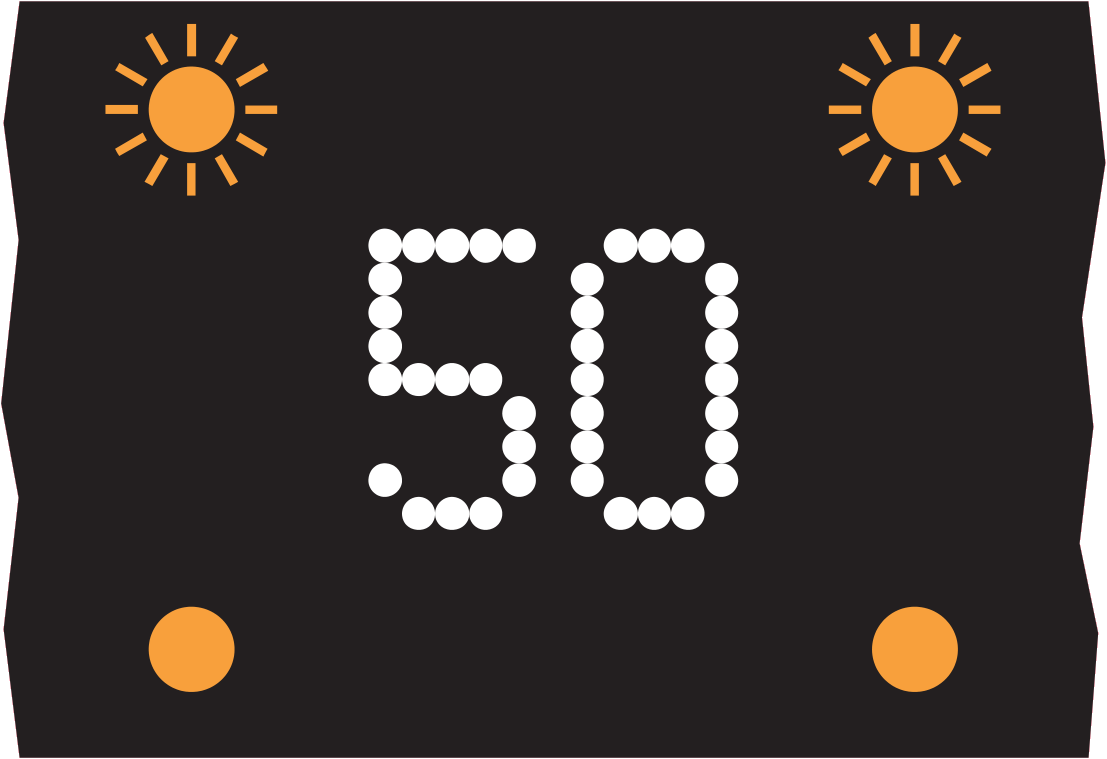 Temporary maximum speed advised sign - UK Road Sign
