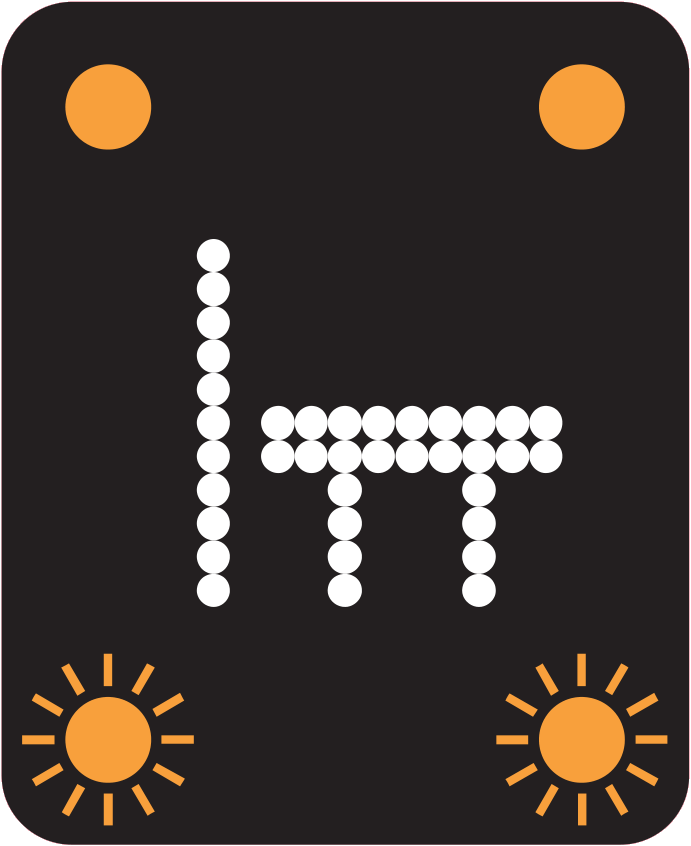 Middle and right lanes closed on a 3 lane carriageway sign - UK Road Sign