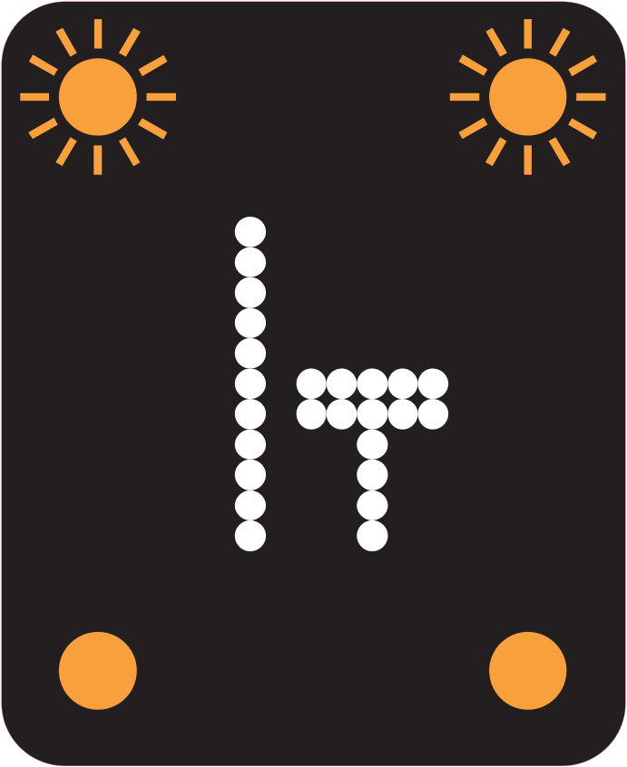Right lane closed on a 2 lane carriageway sign - UK Road Sign