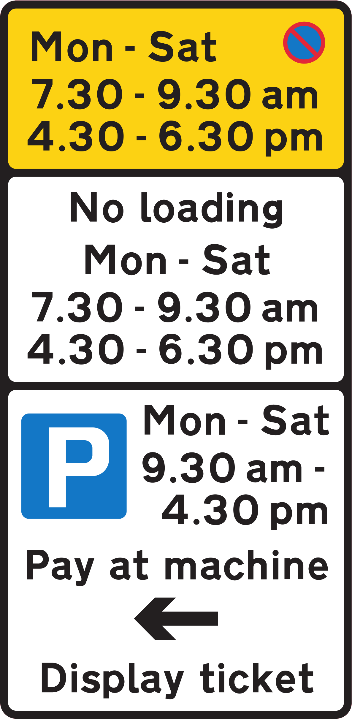 No waiting or loading, and pay and display parking (with restrictions ...