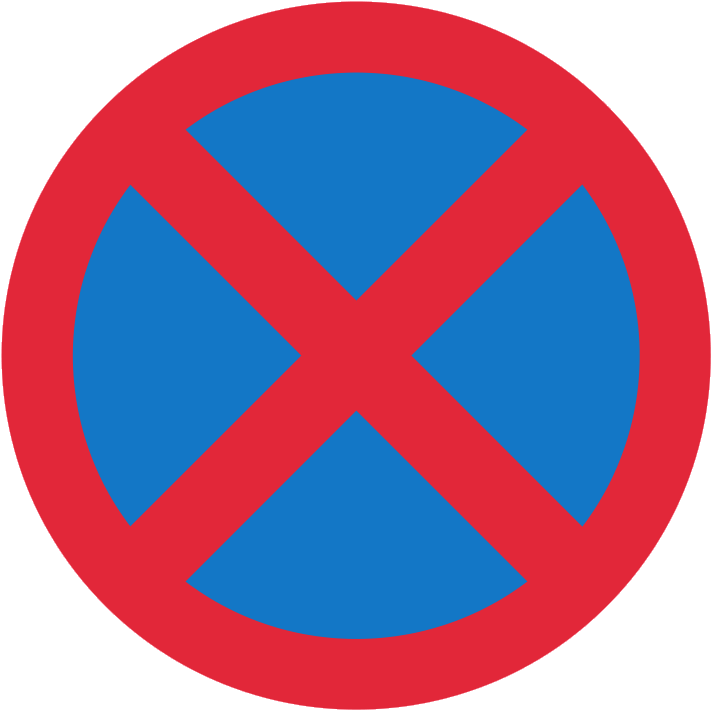 No stopping, not even to pick up or set down passengers sign - UK Road Sign