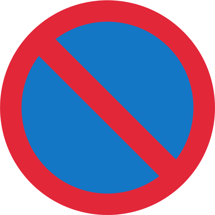 No waiting sign - UK Road Sign