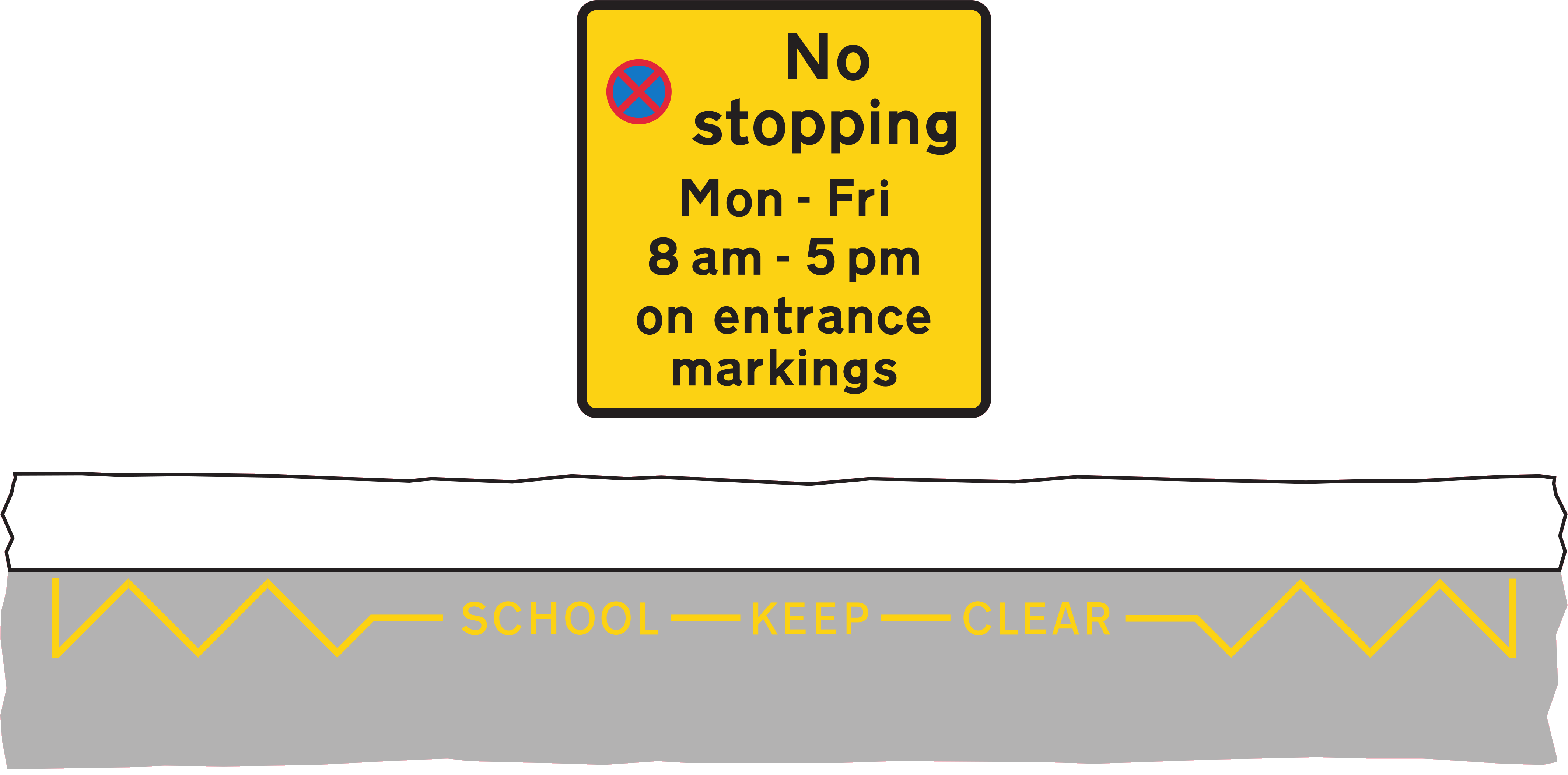 Clearway - no stopping, not even to pick up or set down children or ...