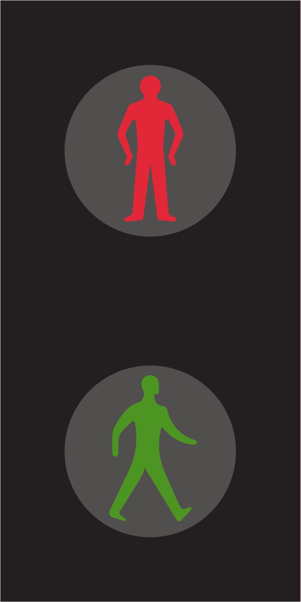 Far-side signals for Pelican crossing sign - UK Road Sign