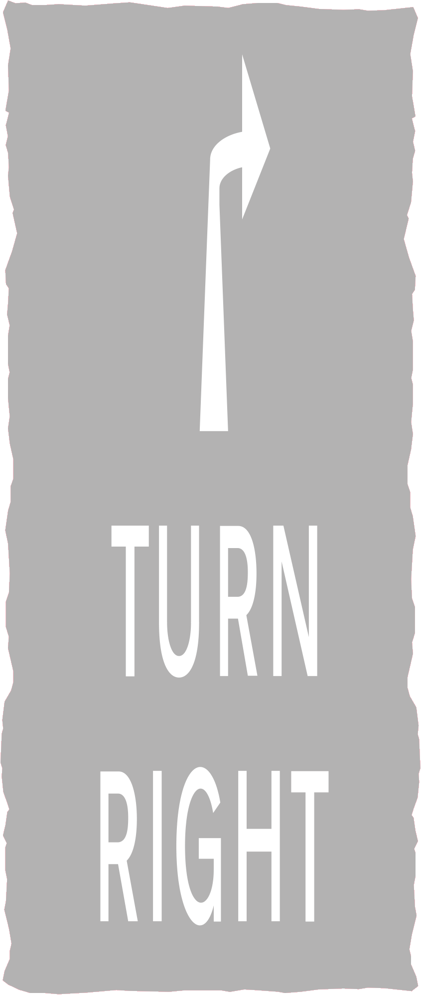 Compulsory to turn right at junction ahead road marking - UK Road Marking