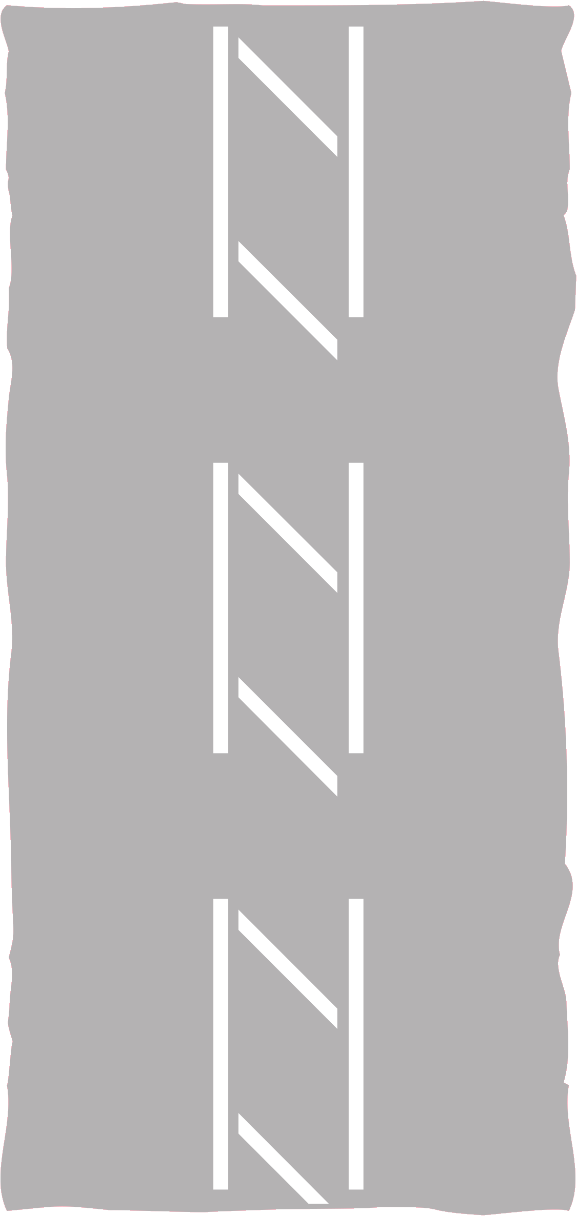 Separate opposing flows of traffic road marking - UK Road Marking