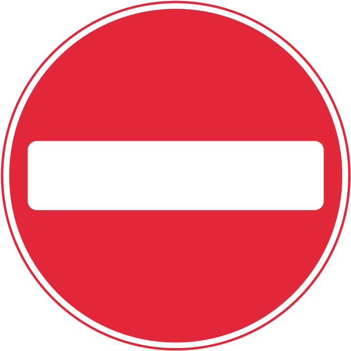 No entry for vehicular traffic sign - UK Road Sign