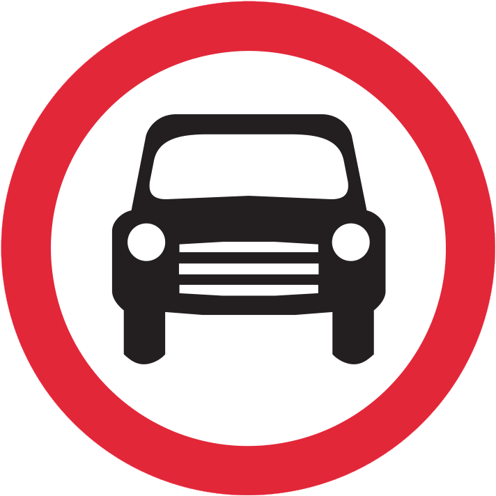 No motor vehicles except solo motorcycles sign - UK Road Sign