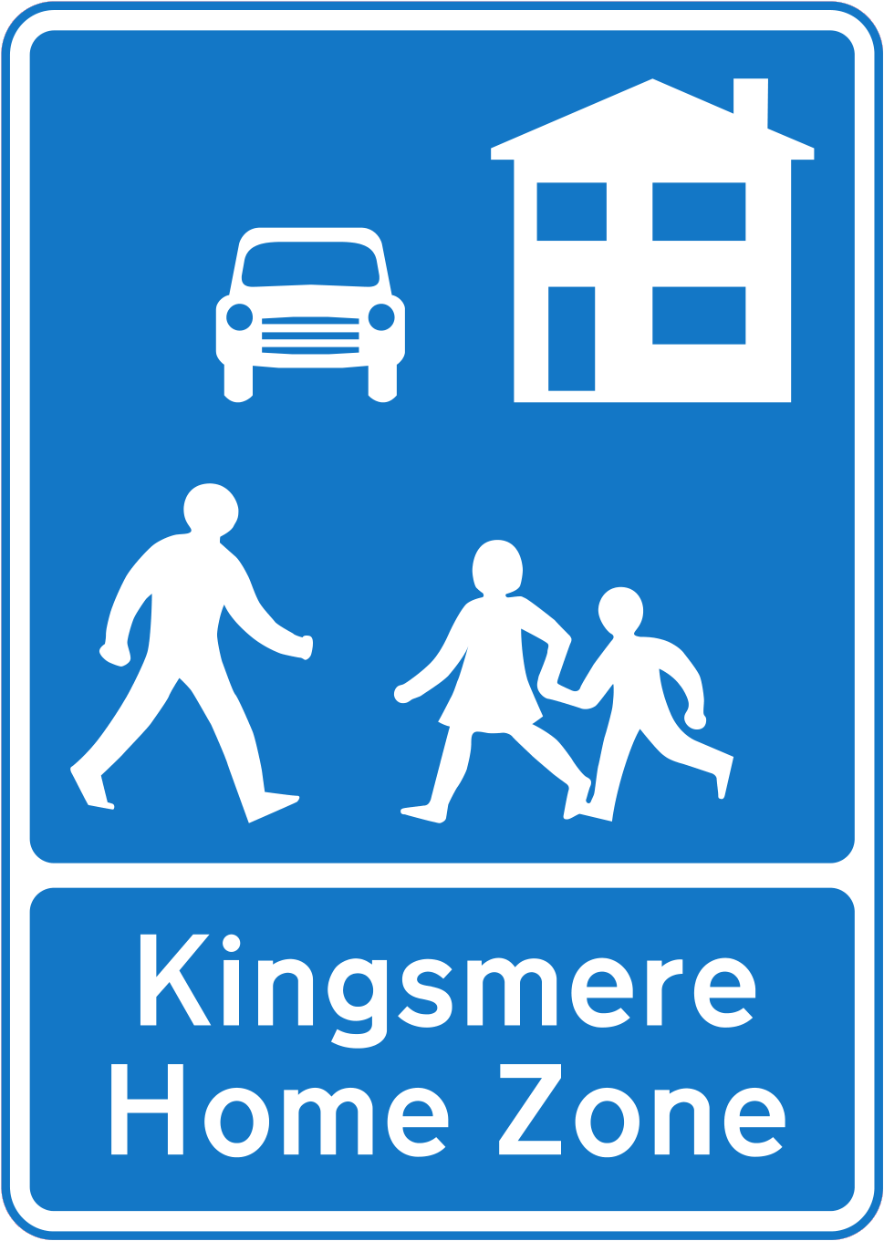 Entrance to a Home Zone sign - UK Road Sign