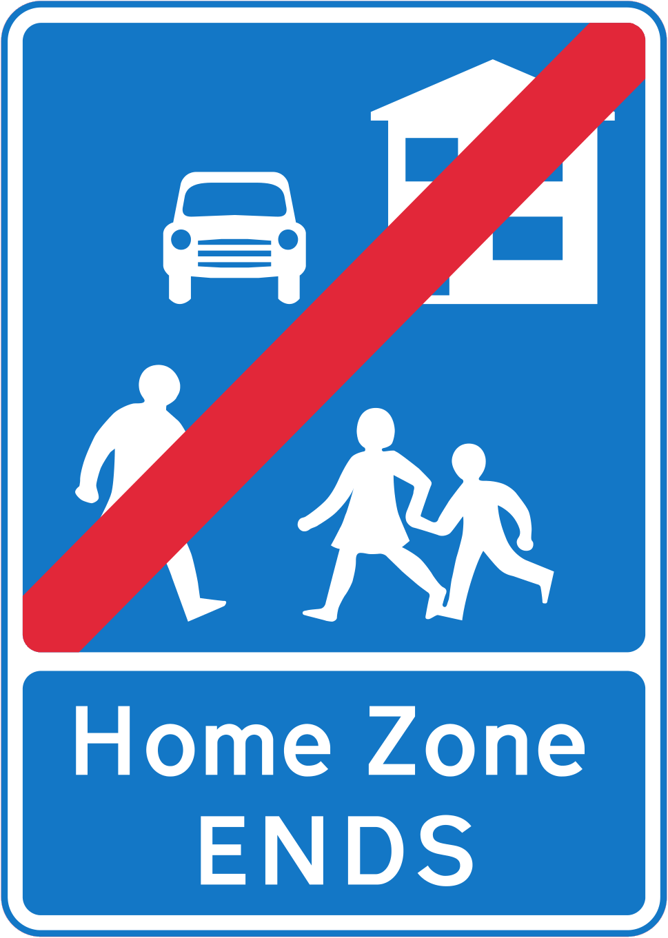 End of Home Zone sign - UK Road Sign