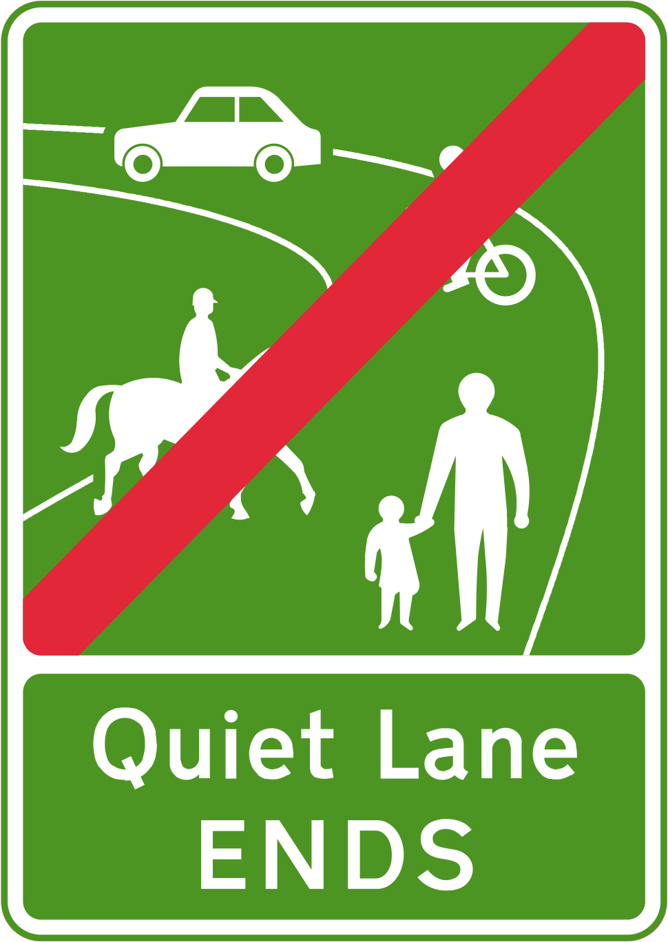 End of Quiet Lane sign - UK Road Sign