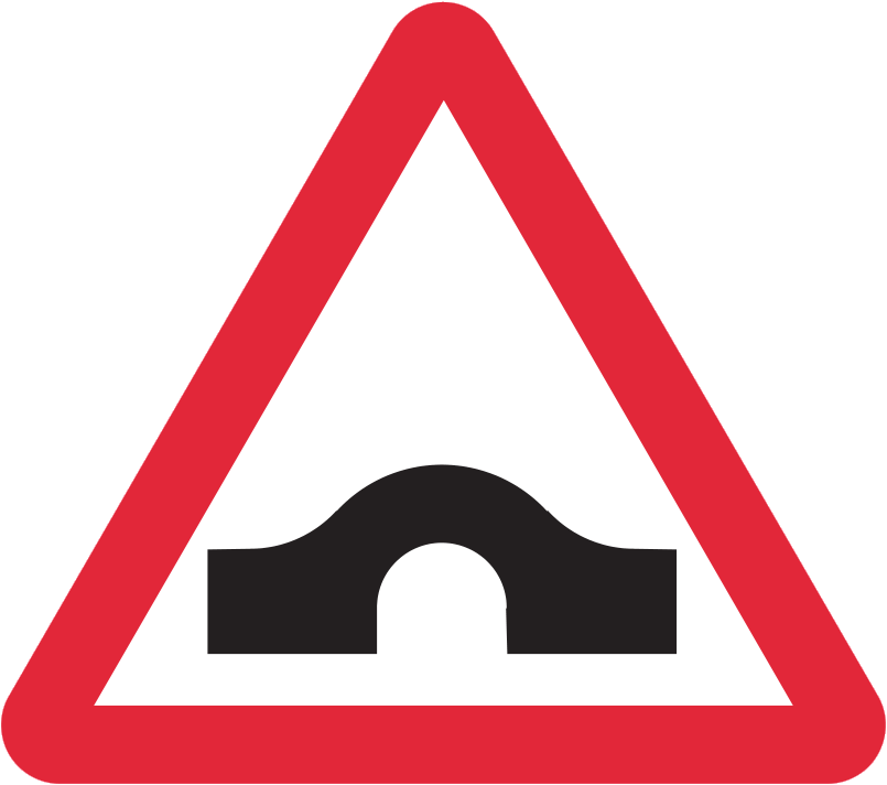 Hump bridge sign - UK Road Sign