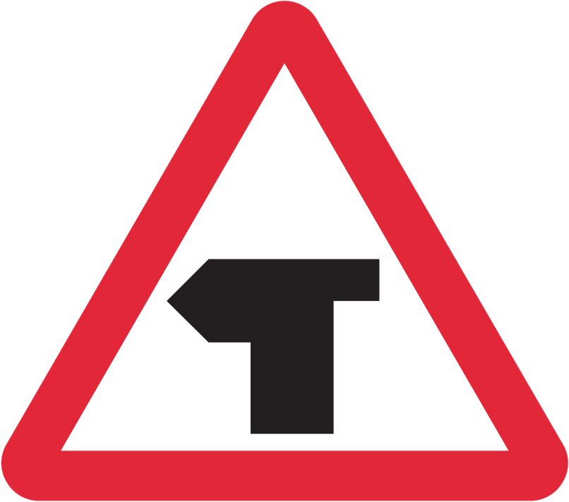 T-junction sign - UK Road Sign